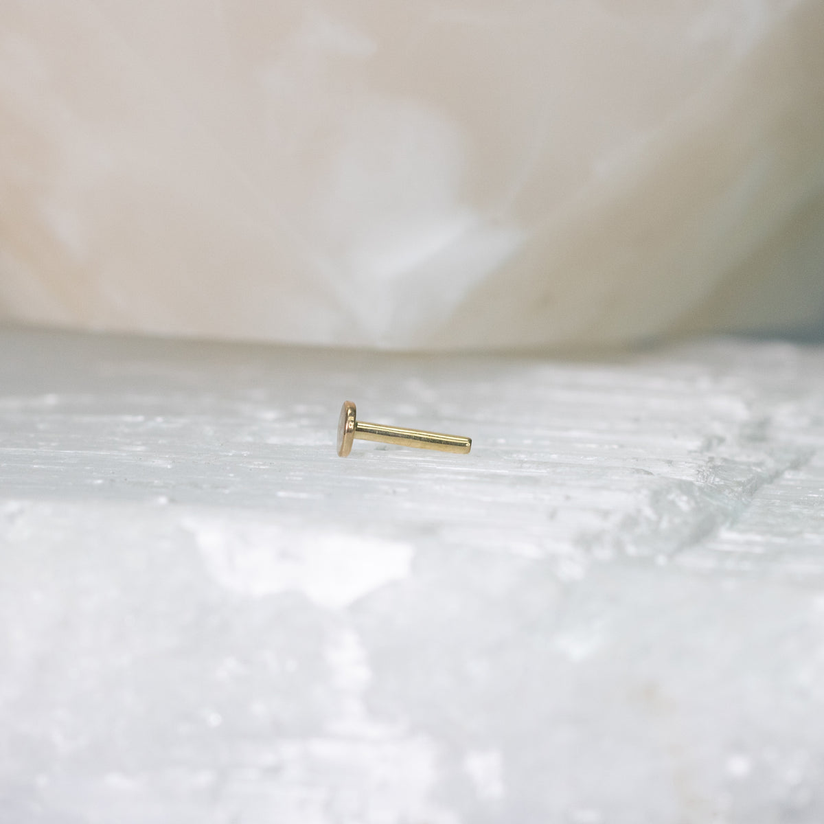 Solid 14k Gold Threadless Labrets – Brilliance Piercing