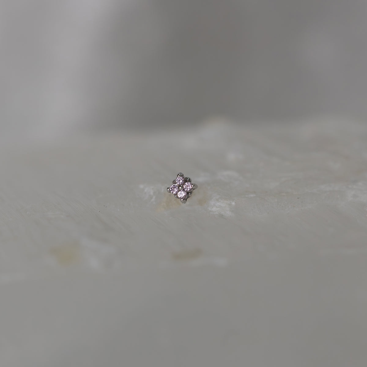 Tiny Reema with Light Pink Sapphire Threadless End – Brilliance Piercing