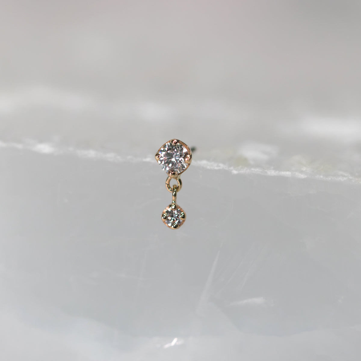 Duet with Diamonds Threadless End – Brilliance Piercing