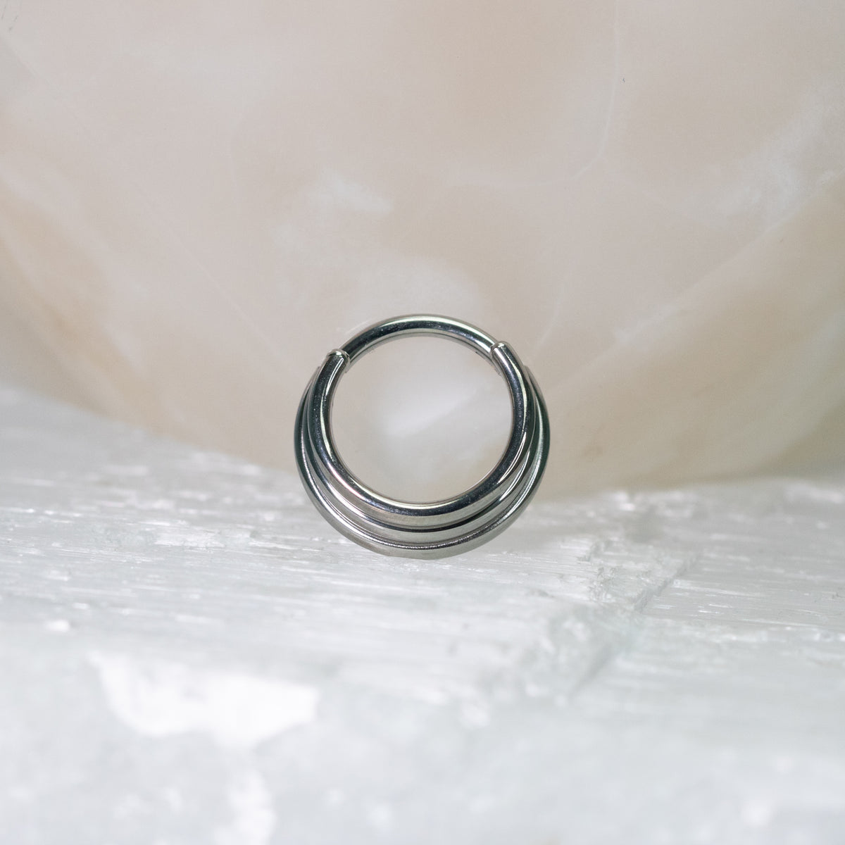 Triple Stacked Clicker Ring – Brilliance Piercing