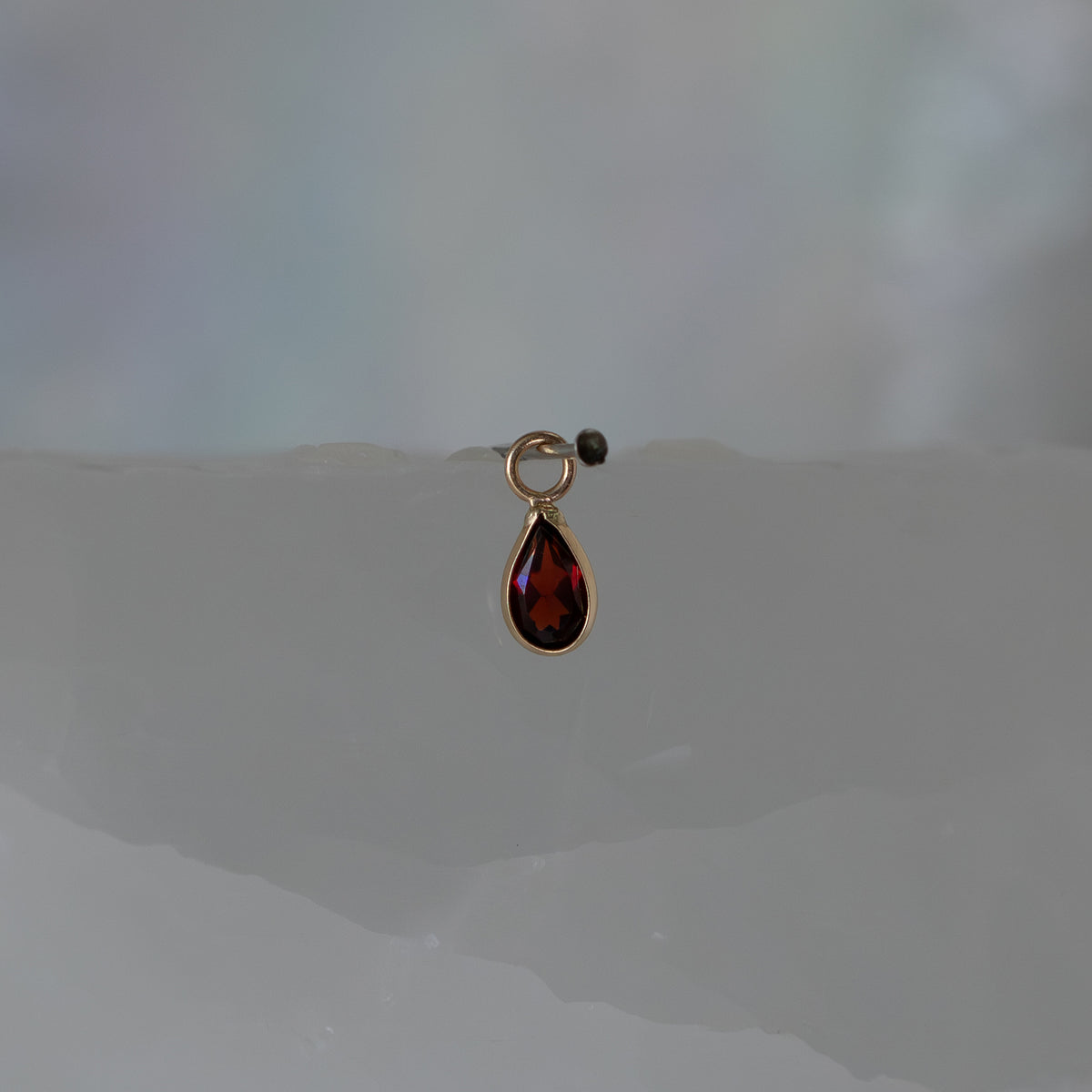 Garnet Teardrop Charm – Brilliance Piercing