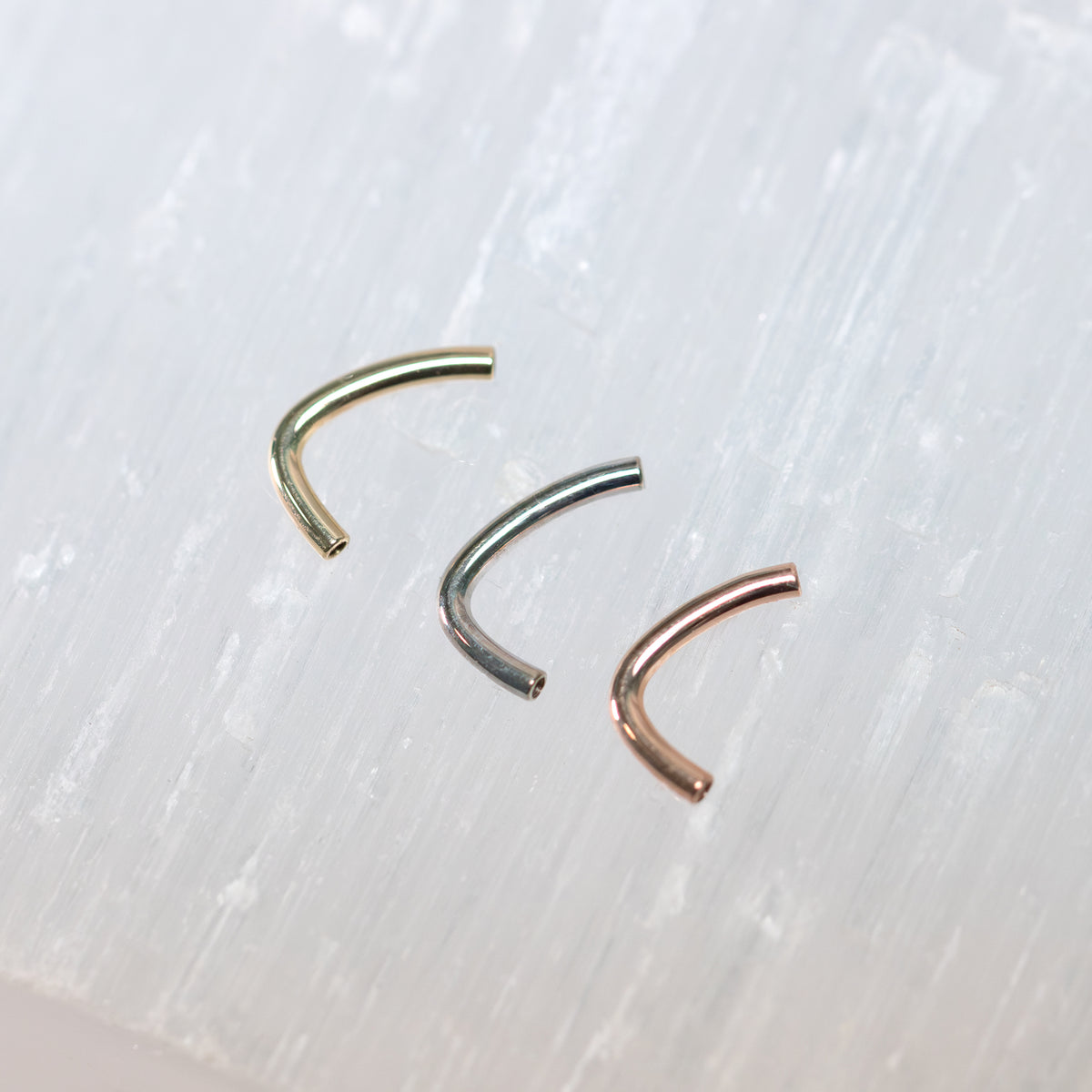 Solid 14k Gold J-Curve Shaft – Brilliance Piercing